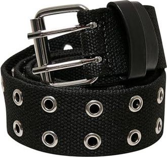 Urban Classics Ceinture OEillet Polyester Unisexe Ceinture noir/argent S-M 100% Polyester