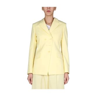 Stella McCartney Femme, Vestes, Jaune, Taille: 36 FR Blazer Crois&eacute; Lance Revers Lance