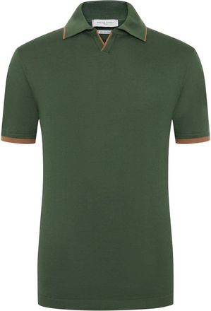 Daniele Fiesoli Softes Poloshirt aus edler Giza-Baumwolle mit Variokragen in