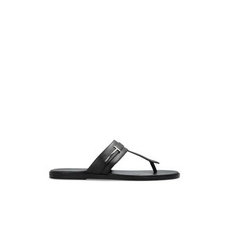 Tom Ford Homme, Chaussures, Noir, Taille: 41 EU Smooth Leather T-Sandal