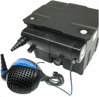 Apex Koi Teich - Set: Teichfilter 12000 Ltr + uvc Lichtfilter 24 w + Pumpe 4600 Ltr