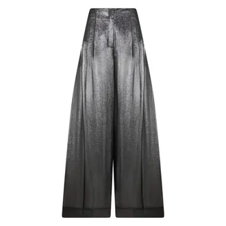Alberta Ferretti Femme, Pantalons, Gris, Taille: 38 FR Pantalon large