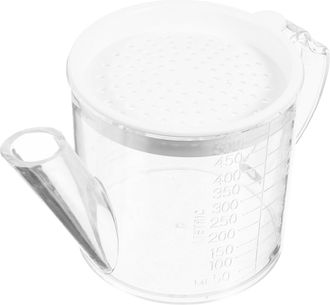 Pretyzoom Fettbehälter Mit Sieb Ölfiltertopf Aus Edelstahl Hochpräziser Netzfilter Klarer Speiseölabscheider Vielseitig Einsetzbar Für Öllagerung Und Filterung 