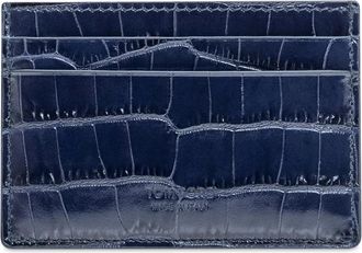 Tom Ford Homme, Accessoires, Bleu, Taille: ONE Size Porte-cartes fa&ccedil;on croco