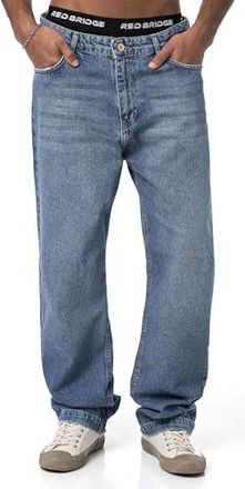 Red Bridge Red Bridge Jean baggy pour homme, bleu, 32W x 32L