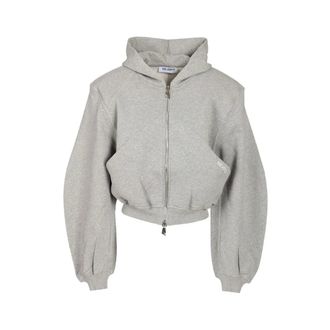 The Attico Rei&szlig;verschluss-Sweatshirt - - Sweatshirts & Hoodies - Damen - Grau - XS