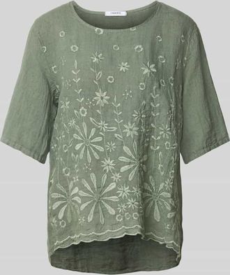 Zabaione Regular Fit Leinenbluse mit Stitchings Modell La44ura