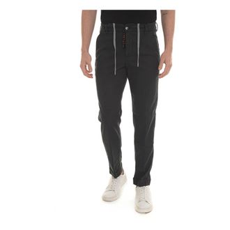 Marco Pescarolo Joggerhose mit umgeschlagenen B&uuml;ndchen - - Trousers - Herren - Schwarzk - 4XL