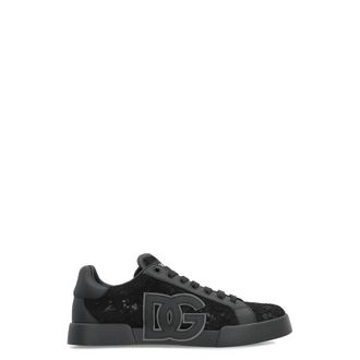 Dolce & Gabbana Lace DG Logo Sneakers - - Shoes - Damen - Schwarzk - 38 EU
