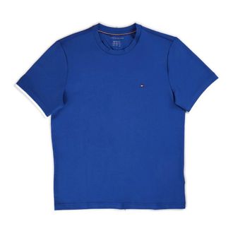 Tommy Hilfiger Baumwoll-T-Shirt mit wei&szlig;en B&uuml;ndchen - - Tops - Herren - Blau - S
