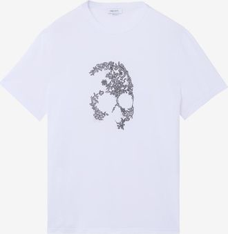 Alexander McQueen Spitzen-T-Shirt mit Skull - Item 857145QTAEG0909