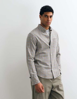GANT chemise regular fit en seersucker grise