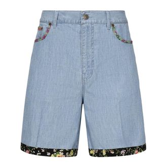 Valentino Garavani Blaue Baumwollshorts Regular Fit Italien - - Shorts - Herren - Blau - W32