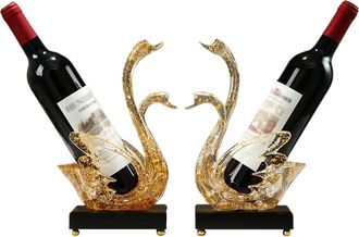 Generic 2 St&uuml;ck, Schwanen-Weinregal, Flaschenhalter aus Kunstharz, Stilvoll und Sch&ouml;n, Stabil und Langlebig, Elegante Dekoration f&uuml;r K&uuml;che, Esszimmer und Bar