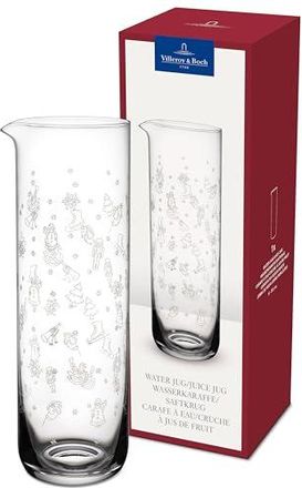 Villeroy & Boch Toys Delight Wasserkaraffe/Saftkrug 1 Liter Klar, Sp&uuml;lmaschinenfest, Weihnachten, Glaskaraffe, Wasserkrug, Kanne, Weihnachtsmotiv, Kristallglas