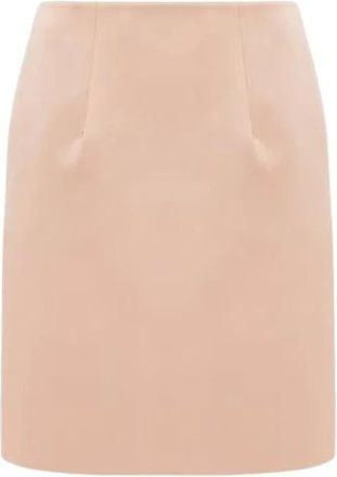 Chlo&eacute; Femme, Jupes, Rose, Taille: 36 FR Short Duchesse Satin Piped Skirt
