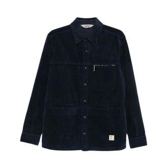 Aspesi Chemise en velours c&ocirc;tel&eacute; non doubl&eacute;e teint&eacute;e en pi&egrave;ce - Homme - Vestes - Bleu - Taille: 2XL