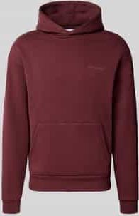 Review Regular Fit Hoodie aus Baumwoll-Mix mit Label-Detail