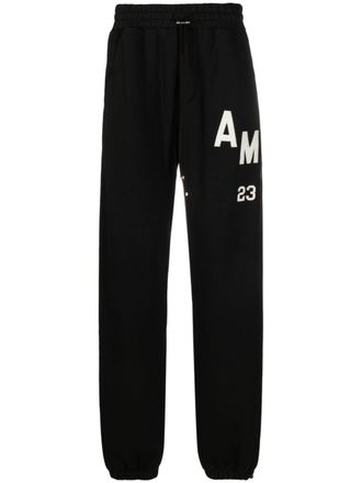 Amiri pantalon de jogging Hockey &agrave; patch logo - Noir