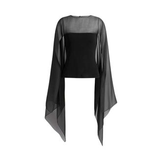 Alberta Ferretti Femme, Blouses et Chemises, Noir, Taille: 34 FR Scenic Lightness Top