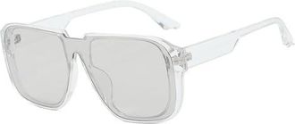 Generic Lunettes De Soleil Carrées Surdimensionnées UV400 For Homme, Idéales For La Conduite En Extérieur, Les Vacances À La Plage Ou Le Shopping.(Gray)