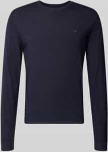 Fynch-Hatton Regular Fit Strickpullover aus Wolle mit Rundhalsausschnitt