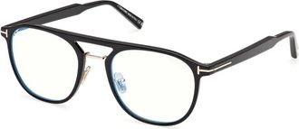 Tom Ford Homme, Accessoires, Noir, Taille: 52 MM Pilot Eyeglasses