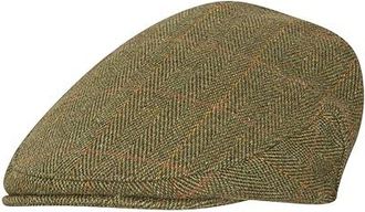 Walker and Hawkes Walker & Hawkes - Cambridge - Unisexe Casquette Plate Derby - Tweed Chasse/Campagne - Sauge fonc&eacute; - 3XL (62cm)