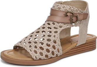 Blowfish Anuella Flache Sandale für Damen, Goldene Mikrofaser, Mittel, EU 36