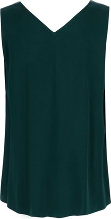 Antonelli Womens Satin Top Bergamo Green Tops