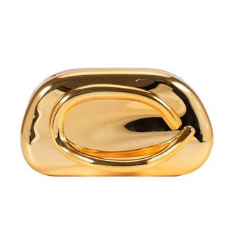 Philomena Sac &agrave; main en acrylique pour femme avec guidon en m&eacute;tal, sac &agrave; bandouli&egrave;re, f&ecirc;te de mariage, dor&eacute;, 7.48 x 2.36 x 4.13 inches