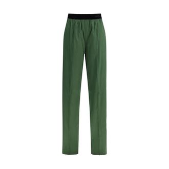 Tom Ford Bicolor Seiden-Freizeithose - - Trousers - Damen - Gr&uuml;n - 2XS
