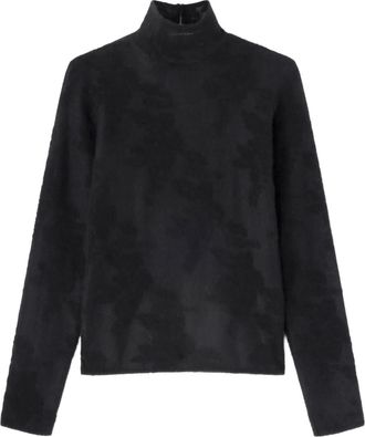 Ganni pull à col boutonné - Noir