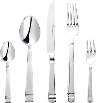 Stanley Rogers Victoria Besteckset 30-teilig - Elegantes Design für 6 Personen mit Gabel, Löffel, Messer, Kuchengabel und Kaffeelöffel