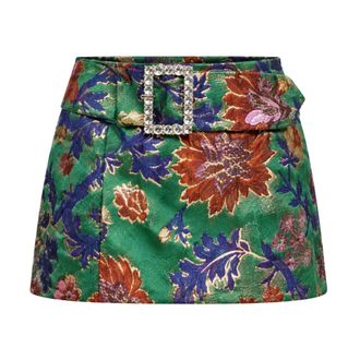 Dolce & Gabbana Jupe Courte en Coton - Femme - Jupes - Multicolore - Taille: 44 FR