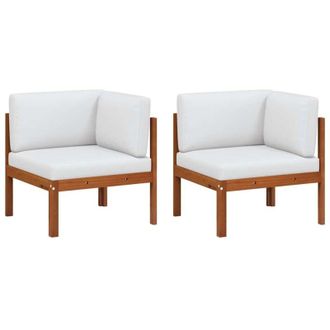 vidaXL Vidaxl - Canap&eacute;s dangle de jardin 2 pcs avec coussins Bois dacacia
