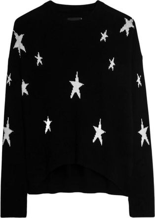 Zadig&Voltaire Femme, Pulls, Noir, Taille: 36 FR Markus Stars Jersey