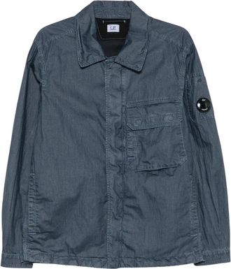 C.P. Company 50 Fili Wax Zipped Lens Overshirt - - Jackets - Herren - Blau - S