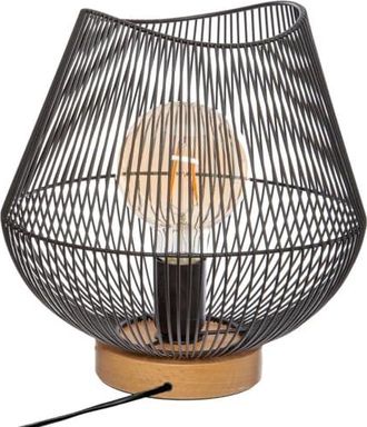 Atmosphera Atmosphera - Lampe filaire Jena noire - métal H28 cm