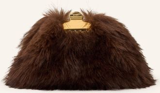 Marc Jacobs Clutch The Small Claw Clip Clutch Faux Fur Aus Kunstfell braun