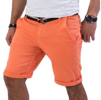 Rock Creek Herren Chino Shorts Hose Kurz Chinoshorts Inkl G&uuml;rtel M&auml;nner Sommer Bermuda Stretch Rc-2133 30 Coral