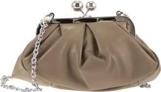 Max Mara Clutches - Prati - Leather Pastry Bag - Gr. unisize - in Beige - f&uuml;r Damen