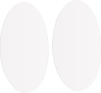 Garneck 2 Pi&egrave;ces Autocollant Mural Salle De Bains Miroir Autocollant sans Cadre Mur Miroir DIY Mural Ovale Cosm&eacute;tique Fais Le Toi-m&ecirc;me Tuile en C&eacute;ramique 3D P