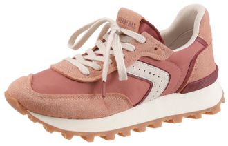 Verbenas Plateausneaker VERBENAS CLODETTE TESSALI, Damen, Gr. 40, rose kombiniert, Leder, Lederimitat, Textil, kontrastfarbene Details, Schuhe Plateausneaker, 