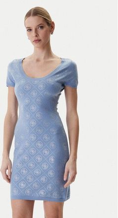 Guess Strickkleid W6RK92 Z3JD2 Himmelblau Regular Fit