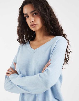 Levi's pull col V ultra doux bleu