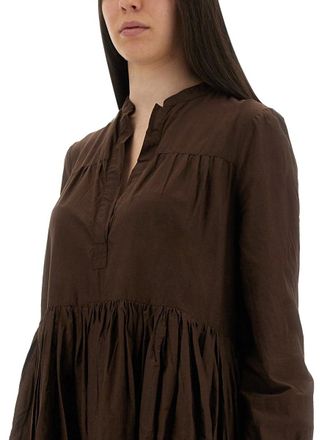 Aspesi Oversized Cotton Dress - Brown