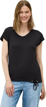 Cecil Damen B323495 Shirt mit Cut-Out Details, Schwarz, XXL