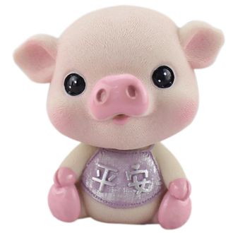 Artibetter Sch&uuml;ttelkopf Schweinchen Figur Auto Armaturenbrett Deko Klein Rosa Resin f&uuml;r B&uuml;ro Zuhause