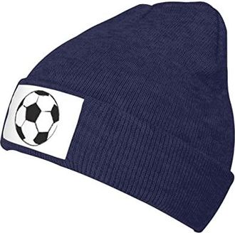 Generic Bonnet Tricoté Football Doux Knit Beanie Respirant Watch Hat pour À Pied Ski Hiver